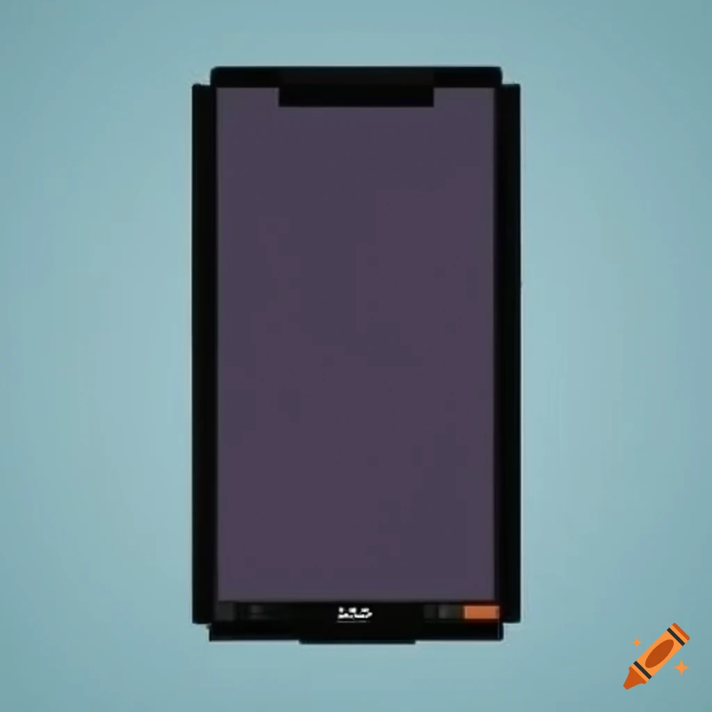 Pixel art of a blank phone screen on a square phone on Craiyon