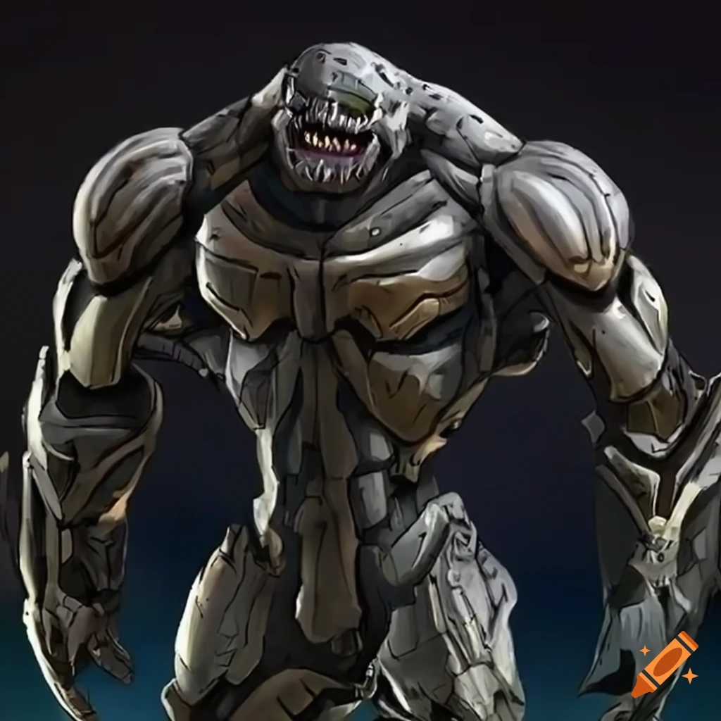 Cybernetic juggernaut inspired by godzilla on Craiyon