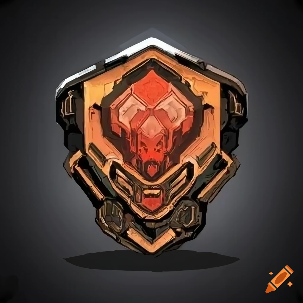 Unique badge design inspired by Killzone, Doom, and Halo Reach on Craiyon