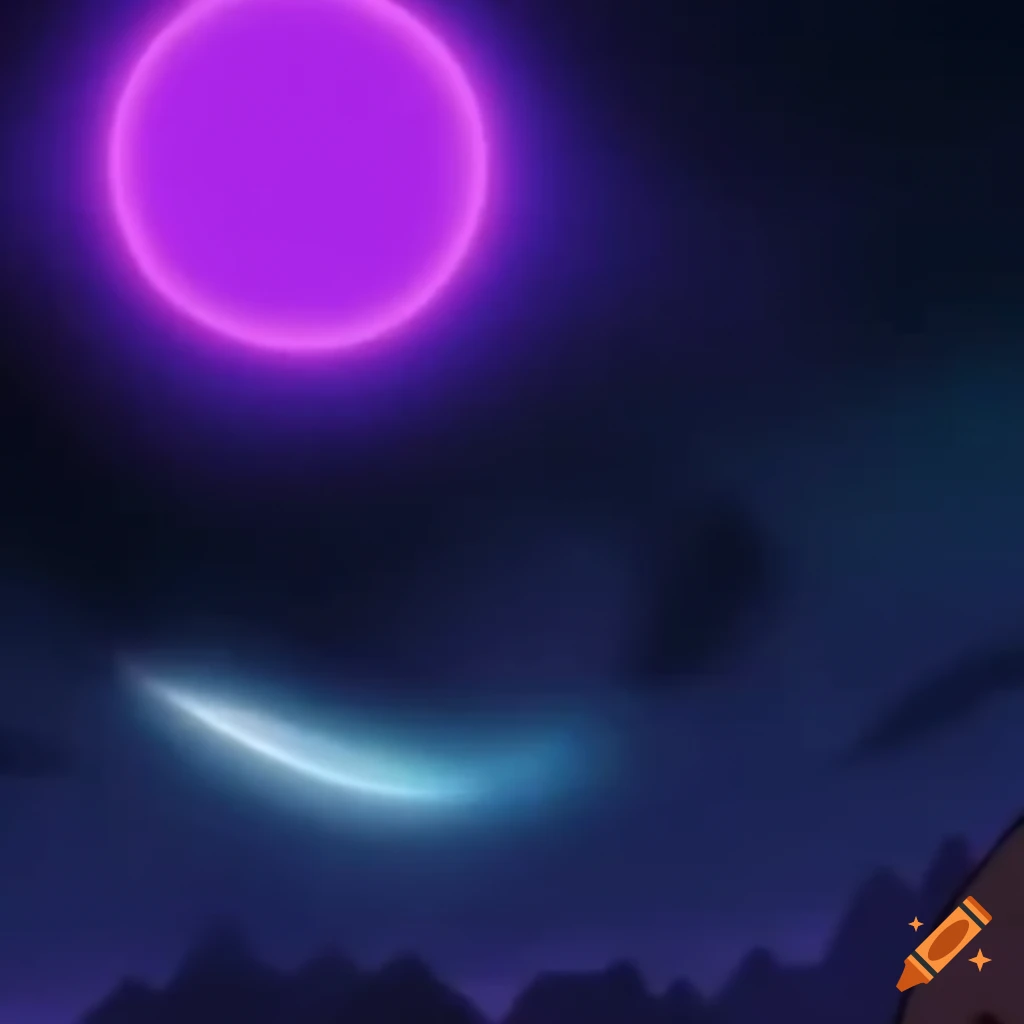 Shiny 3d dazzling eclipse with anime 2000's japanese text on Craiyon