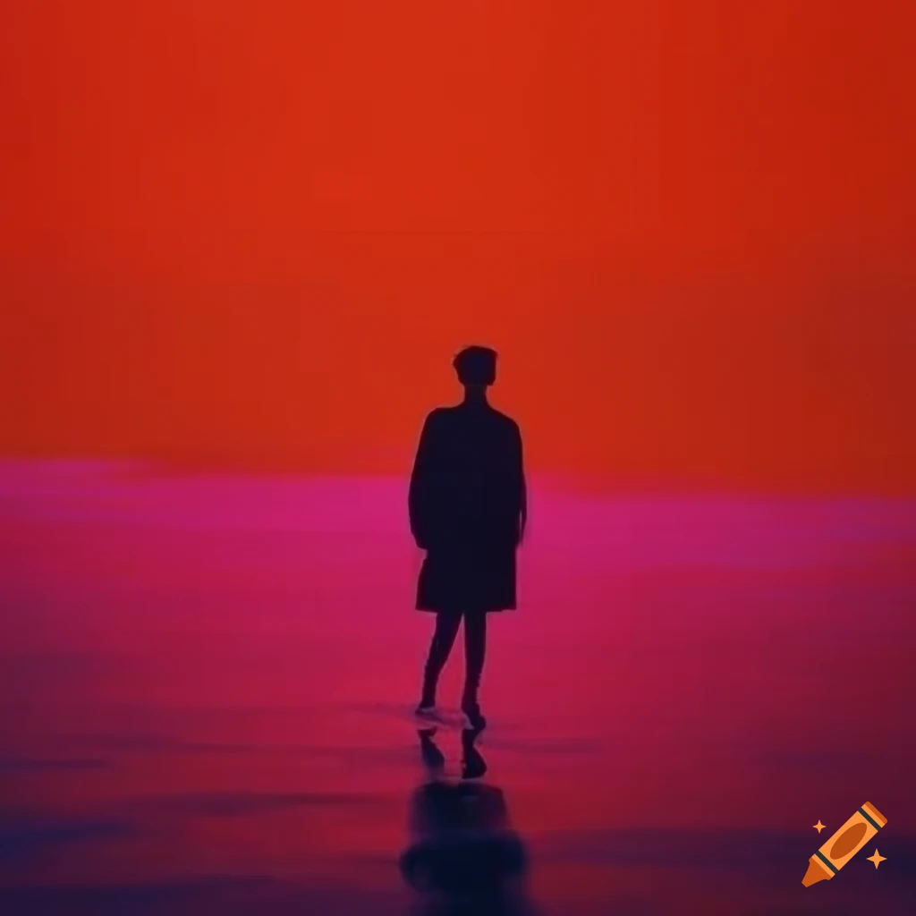 Grainy neon album cover on Craiyon