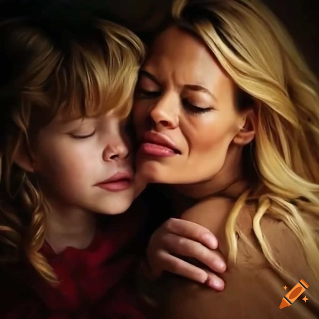 Jeri Ryan and McKenna Grace sleeping together under a fluffy blanket on ...