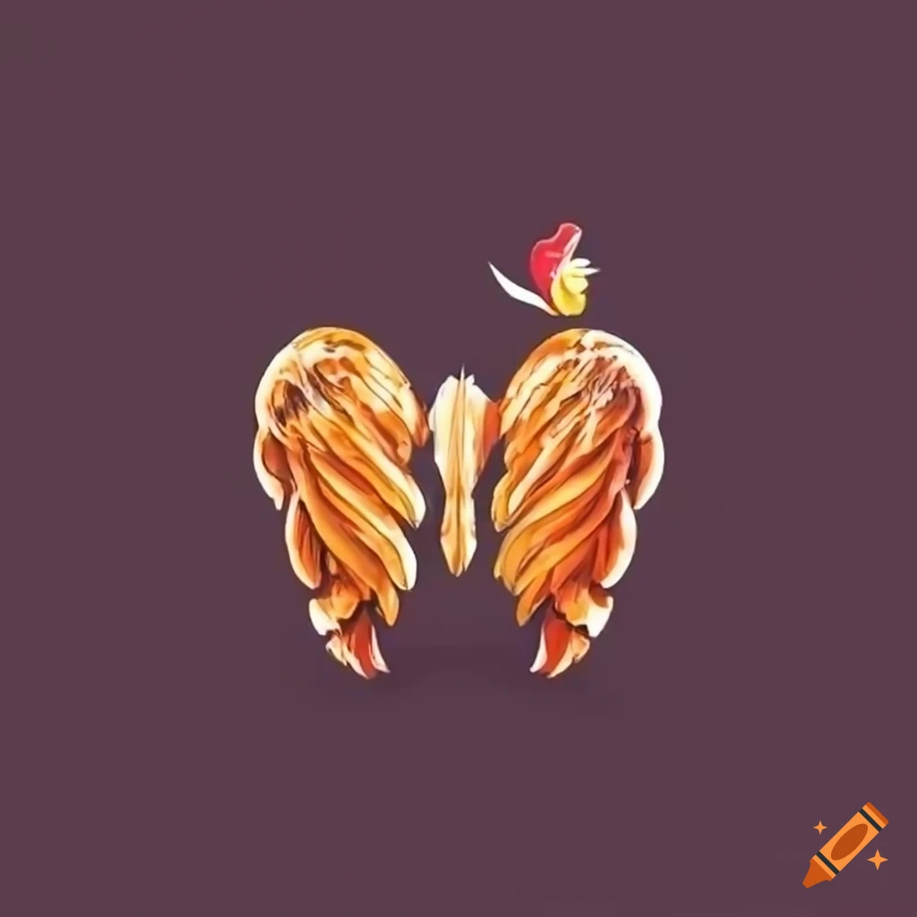 Logo design with letters a a and chicken wings on Craiyon