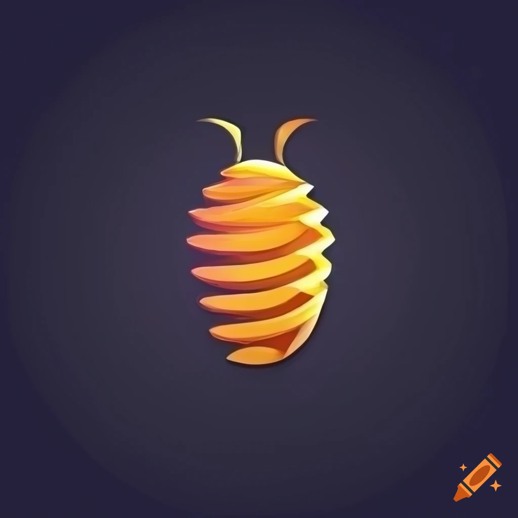 Simple sharp edges beehive logo on Craiyon