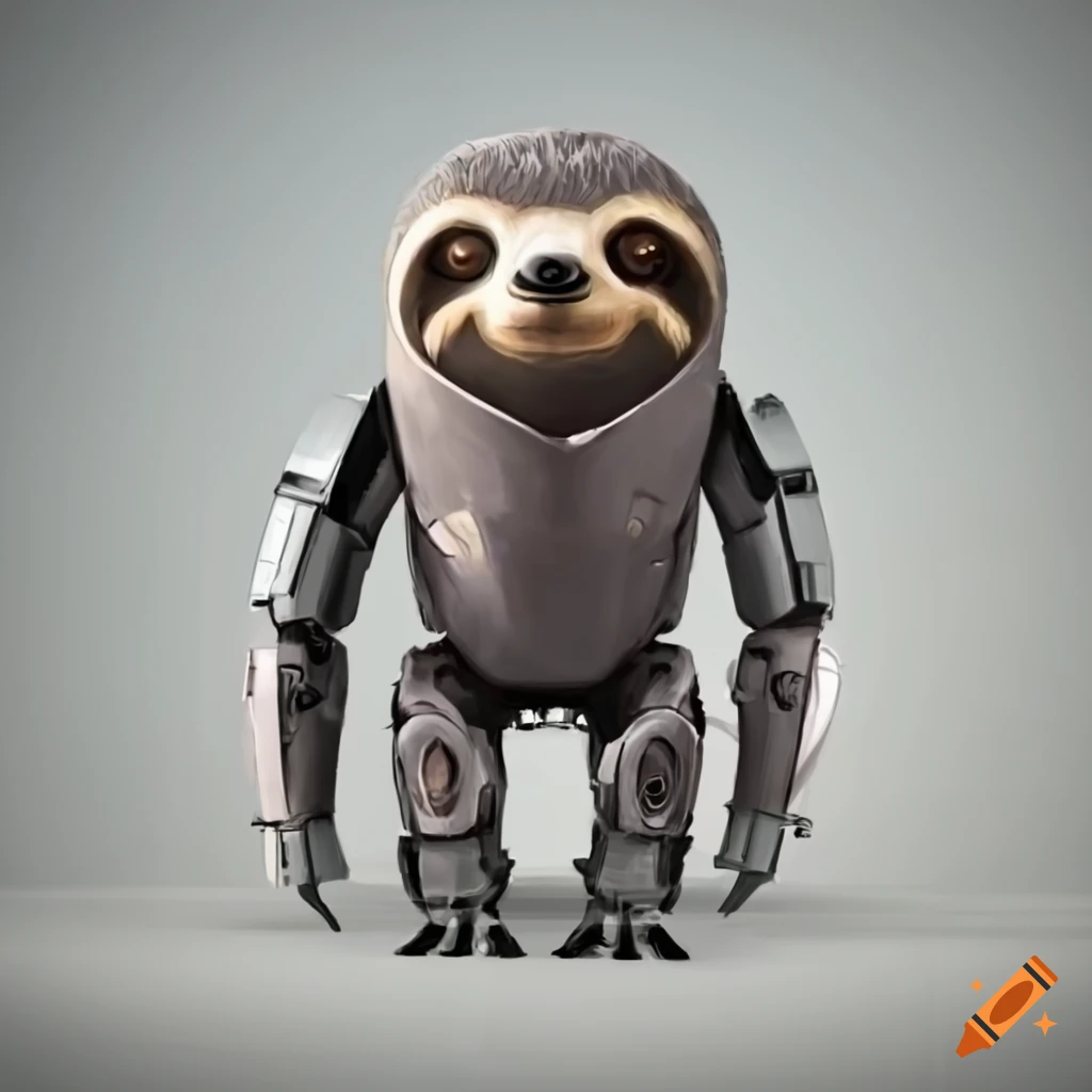Robotic sloth on Craiyon