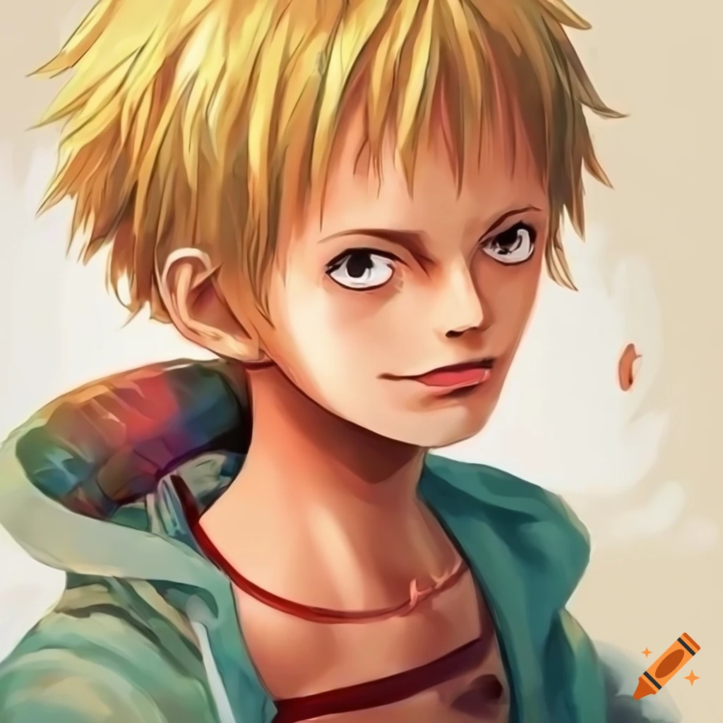 Little child portrait in One Piece anime style on Craiyon
