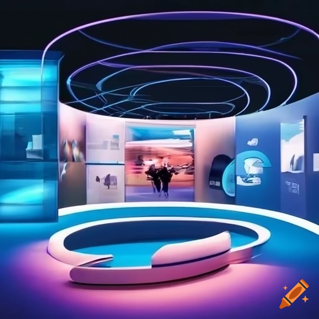 Philips exhibition design on Craiyon