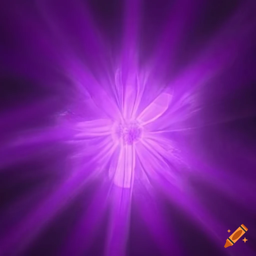 Angel bathed in purple light on Craiyon