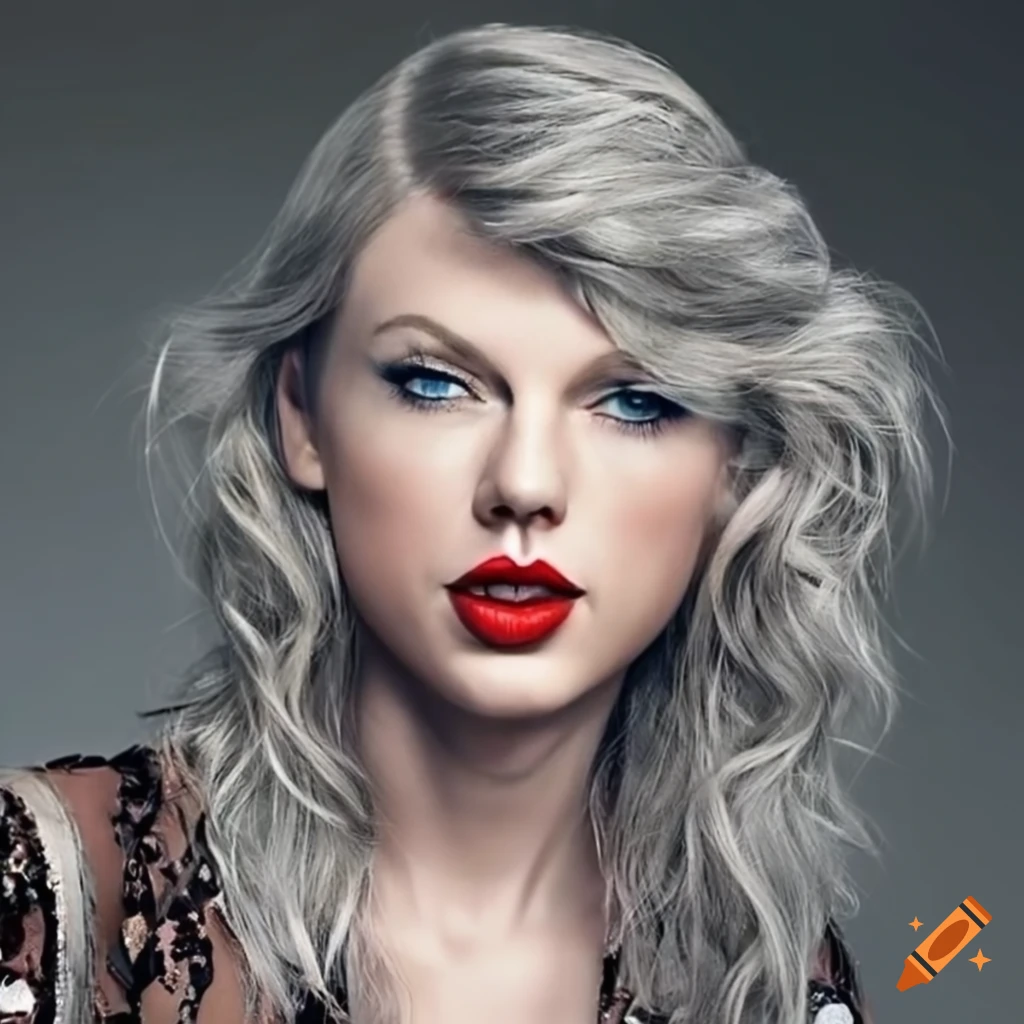Taylor swift with gray hair on Craiyon