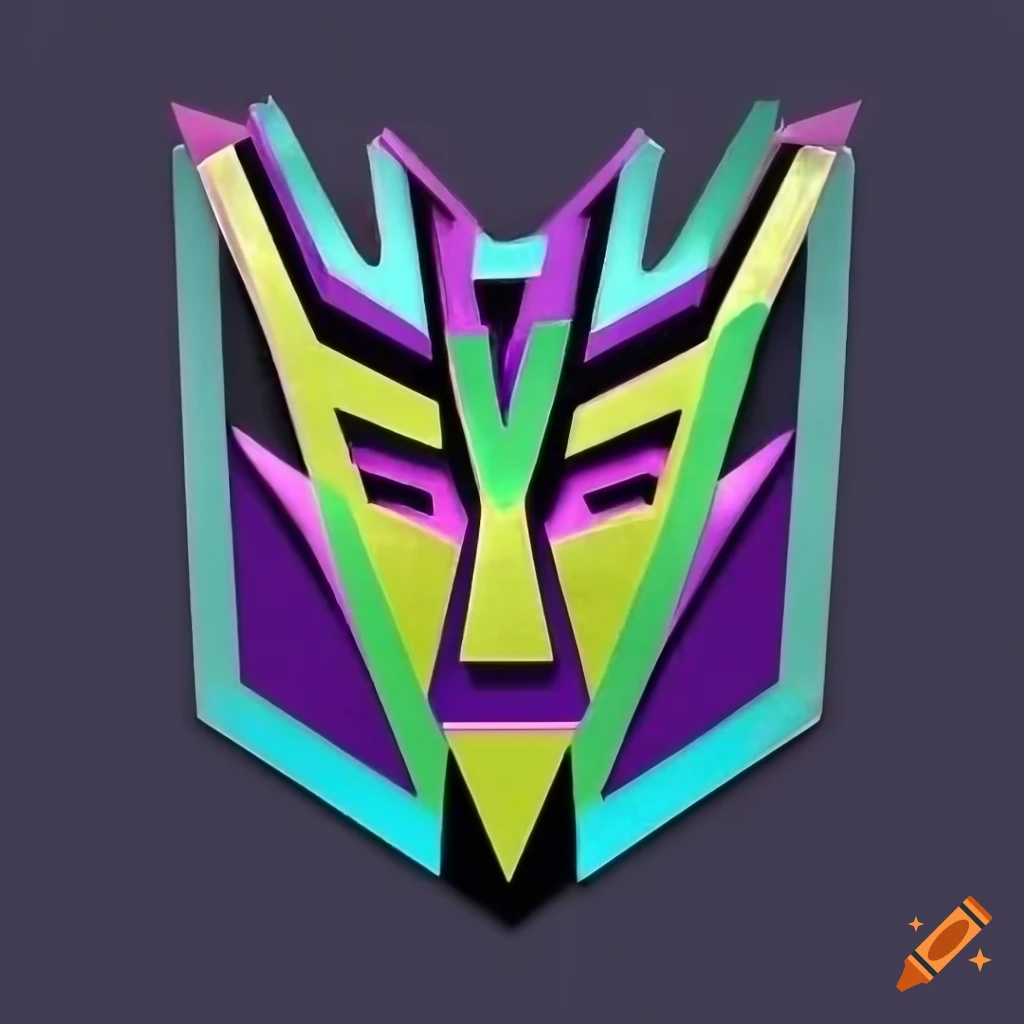 Colorful soccer-themed Decepticon logo with "MEGATRON FFC" and three ...