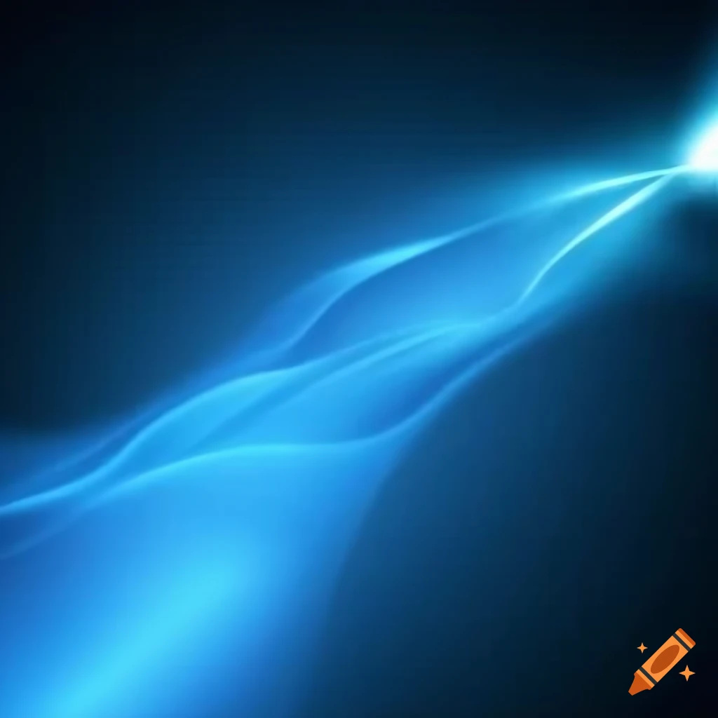 Abstract deep blue wavy background with lens flares on Craiyon