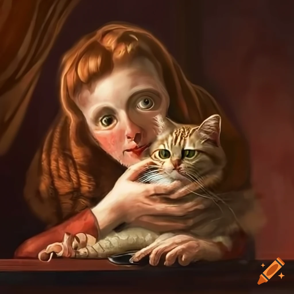 Pennywise with a cat on Craiyon