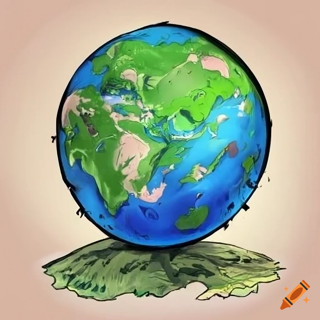 Chibi earth character on Craiyon