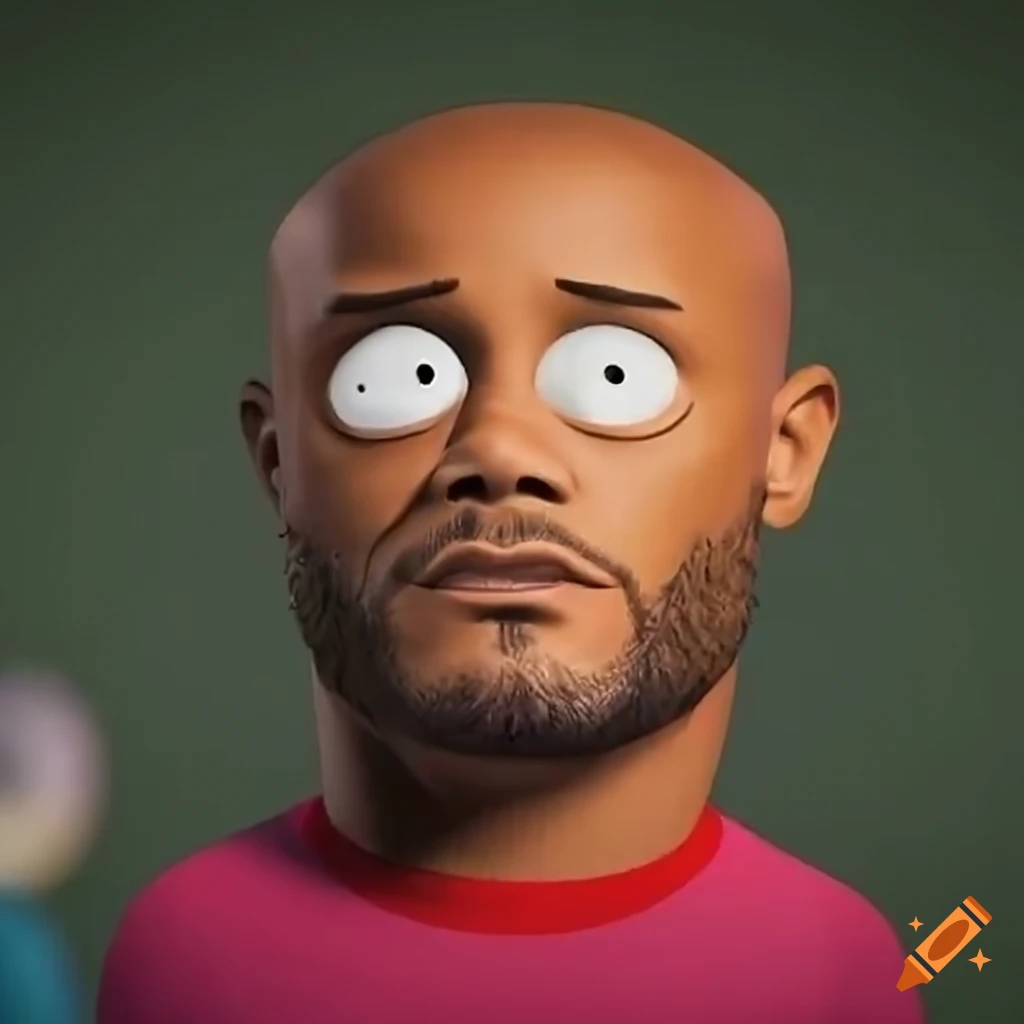 Vincent kompany guest appearance on south park 2d cartoon on Craiyon