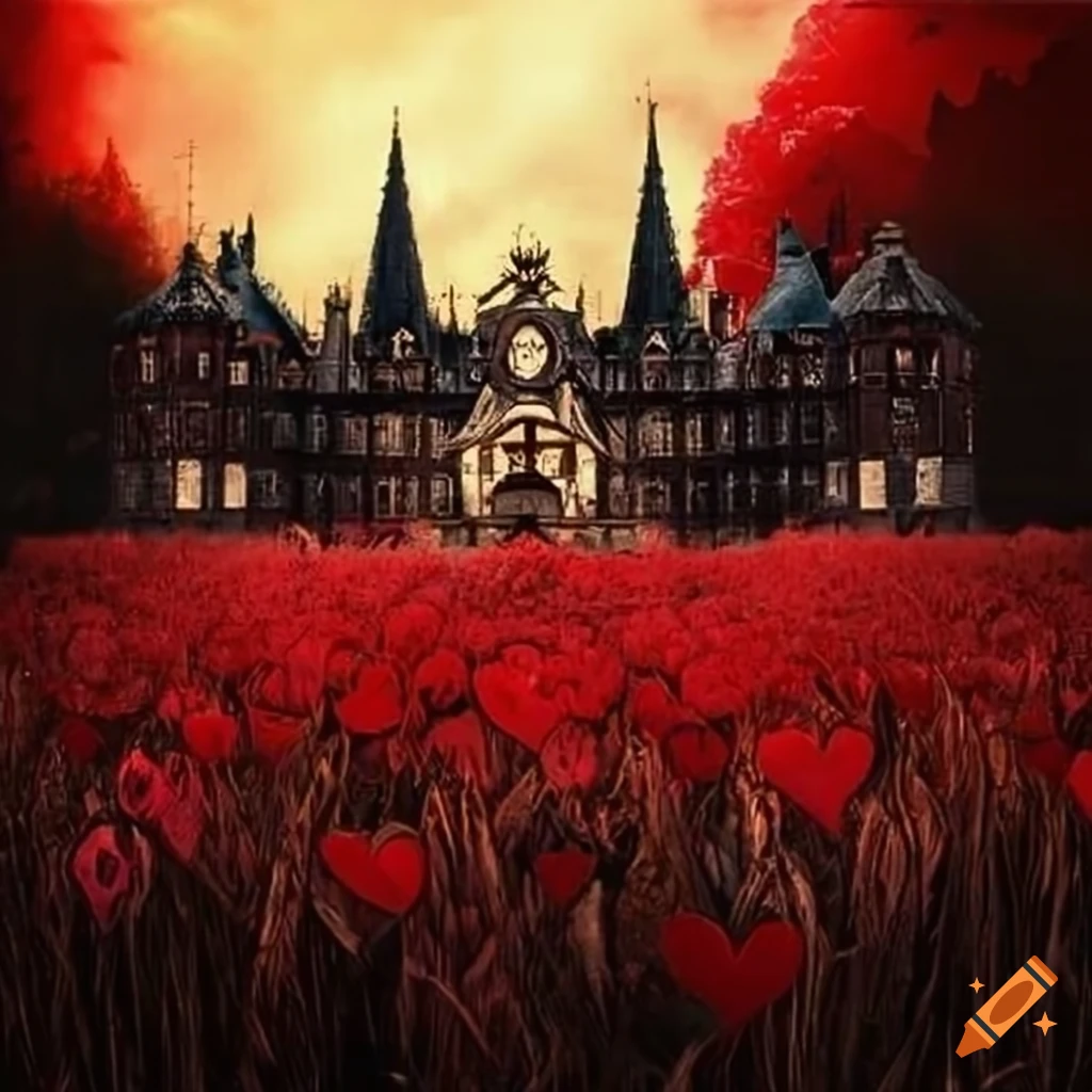 Gothic valentine's day field on Craiyon