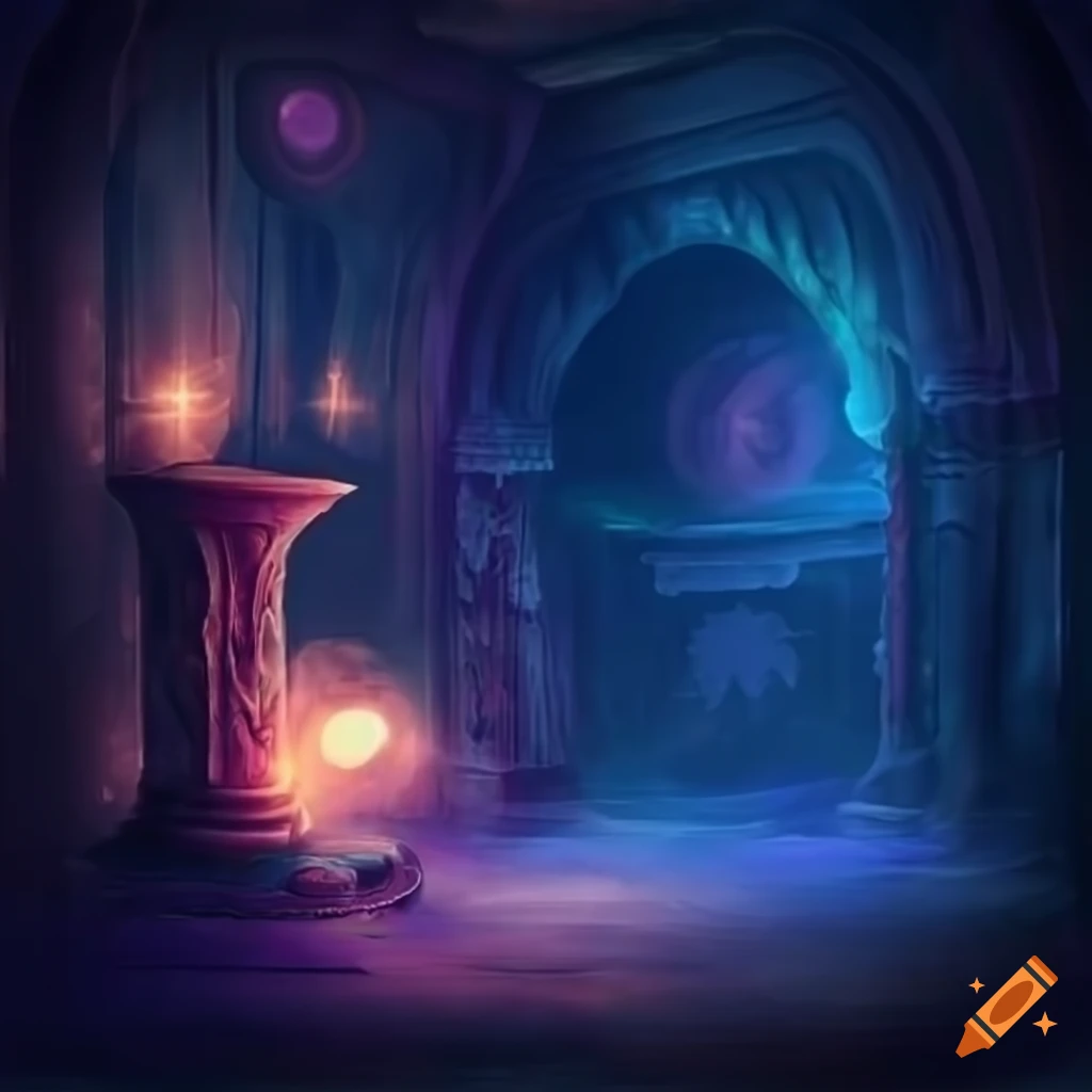 Fantasy alchemy background with semi glow on Craiyon