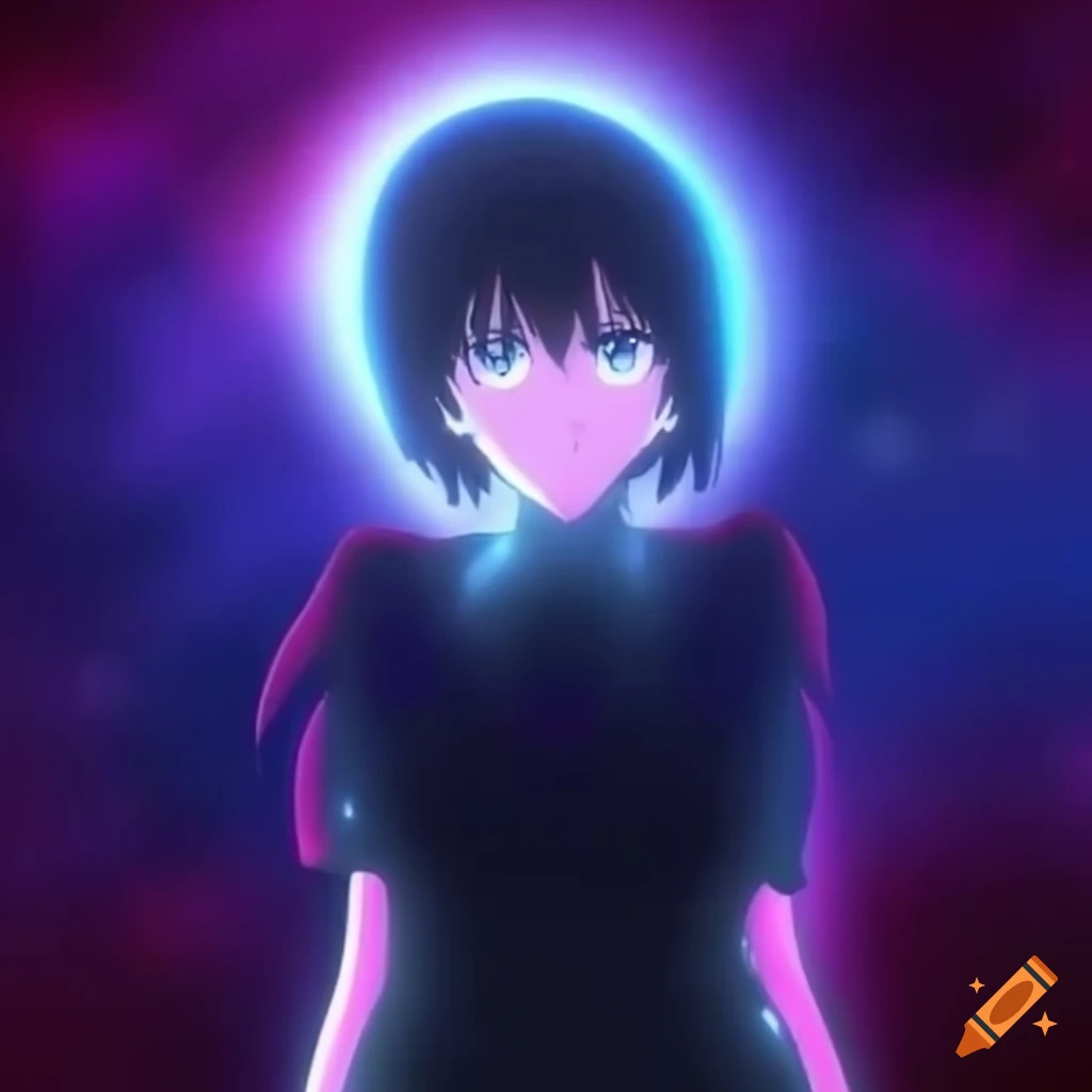 Shiny 3D dazzling eclipse with anime 2000's Japanese text on Craiyon