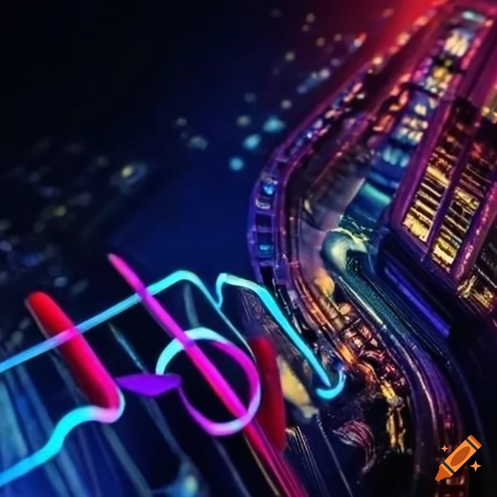 City with music vibes on Craiyon