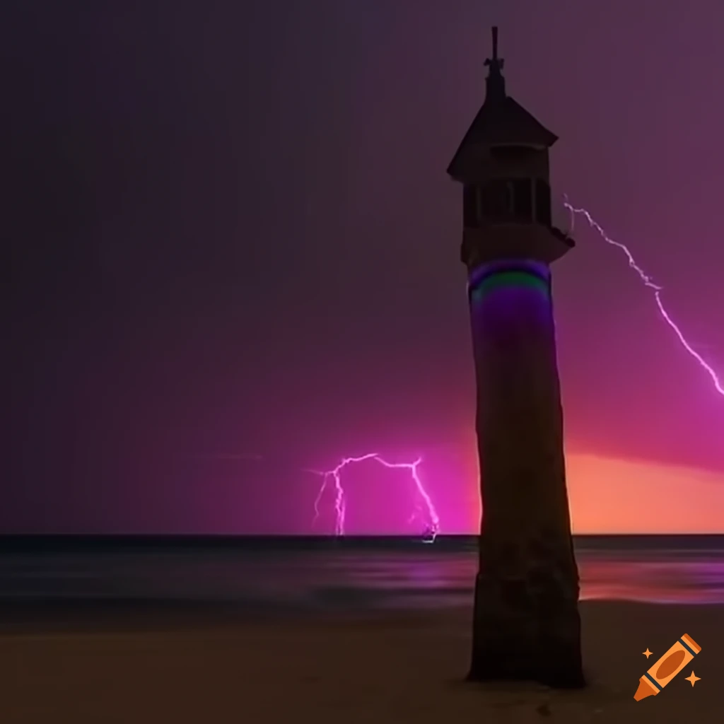 Energetic warrior seers shooting neon glowing lightning rods during a ...