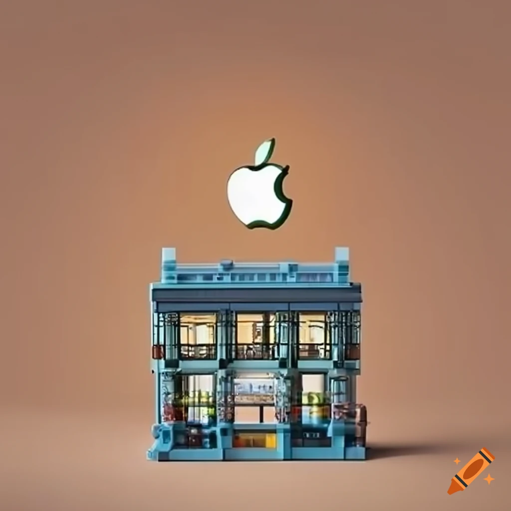 Lego representation of an apple store on Craiyon