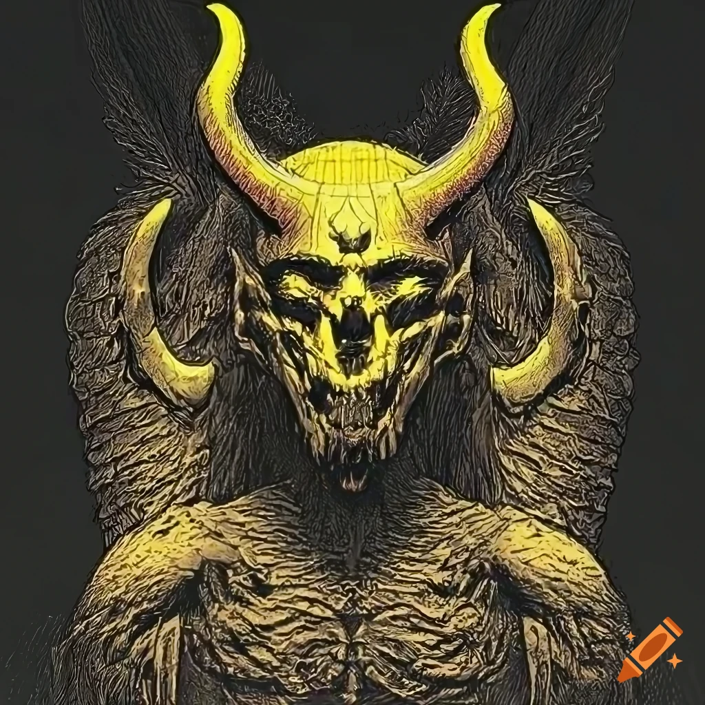 Horned angelic demon apostle design inspired by kentaro miura and ...