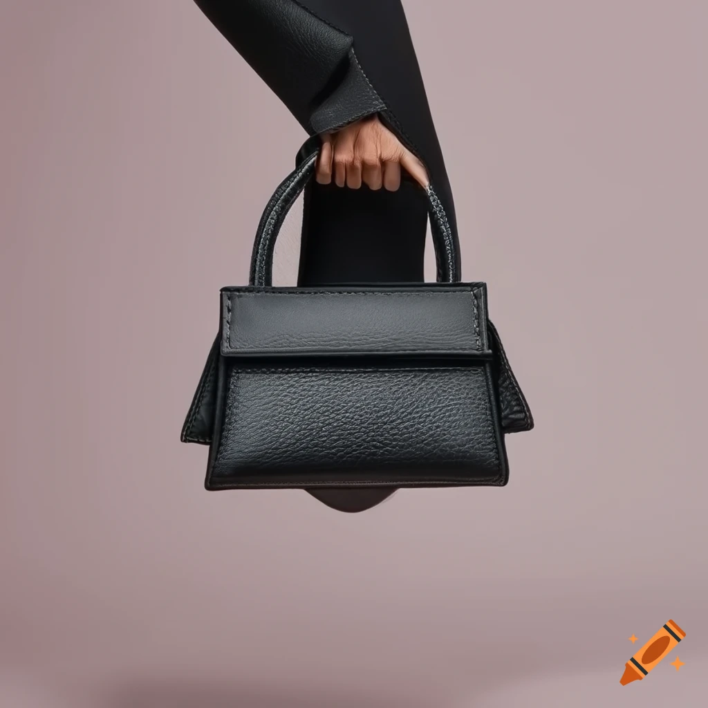 Black semi-circle bag similar to jacquemus bag on Craiyon