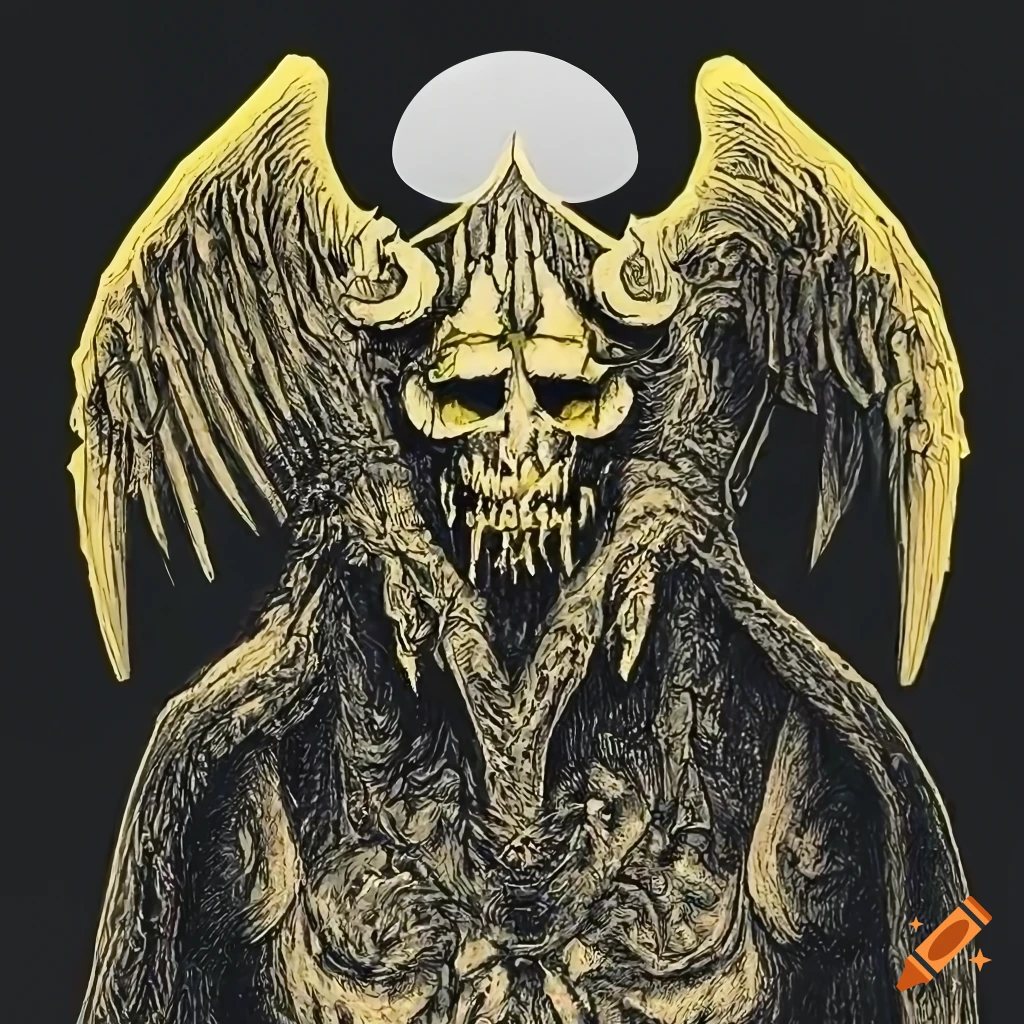 Horned angelic demon apostle design inspired by Kentaro Miura and ...