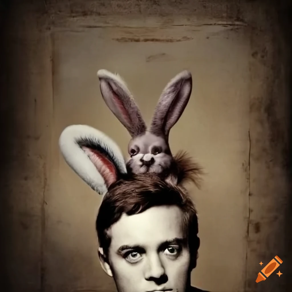 Movie poster for 'The Bunny Man' with a man wearing a jaunty hat and a ...