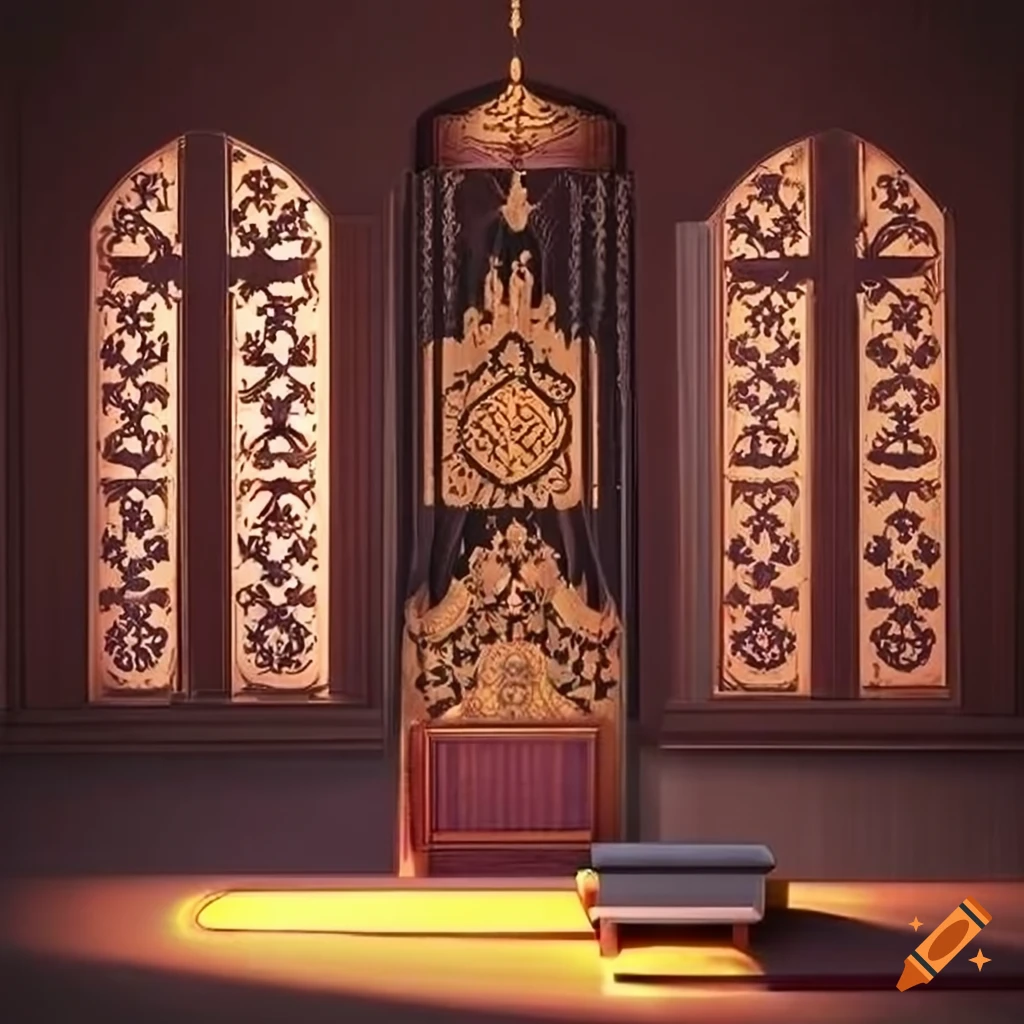 Islamic-themed room set on Craiyon