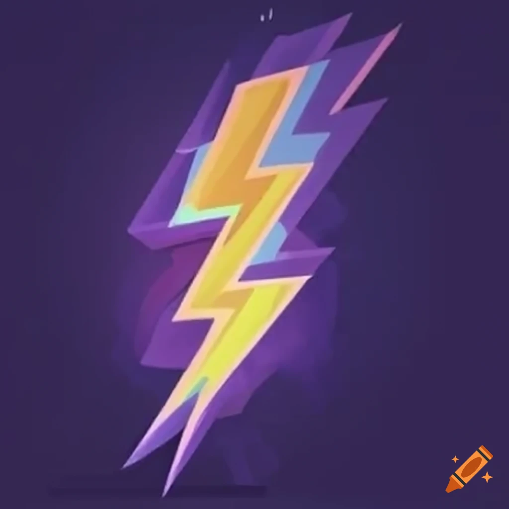 Anime-style lightning bolt illustration on Craiyon