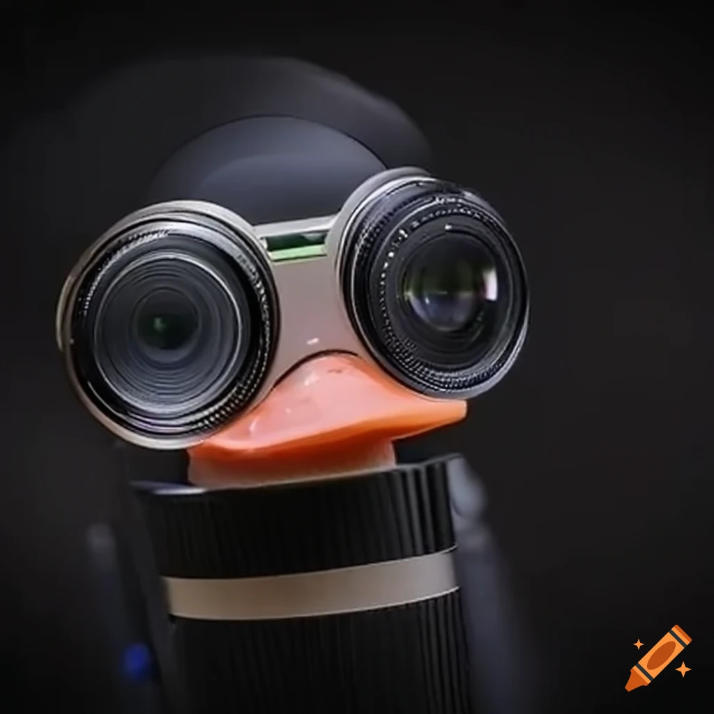 Robot duck with a camera head on Craiyon