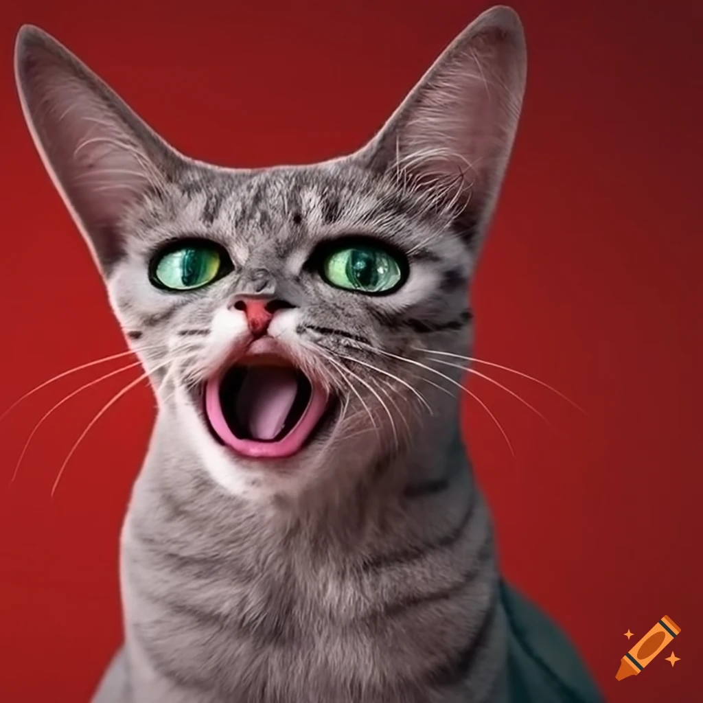 Unconventional cat with big ears and four eyes on Craiyon