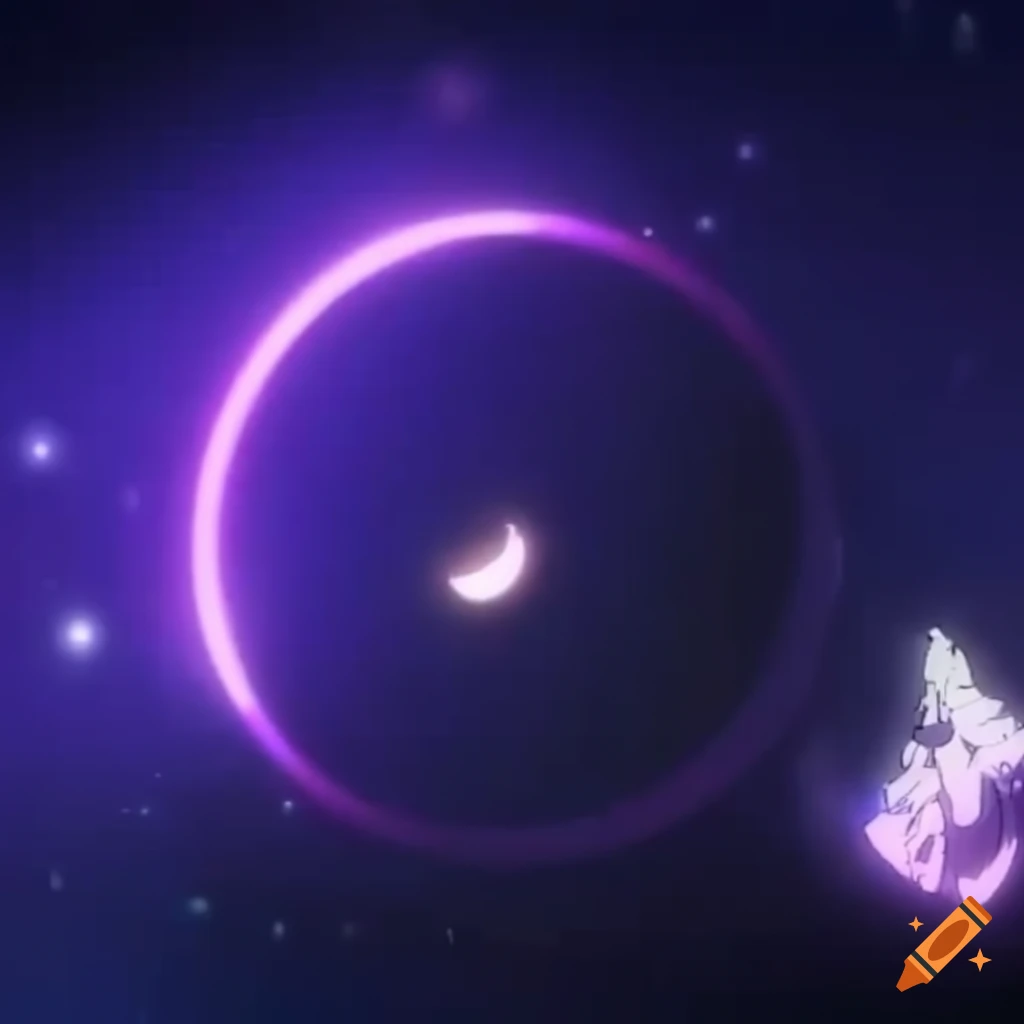 Shiny 3d dazzling eclipse anime with japanese text from the 2000s on ...