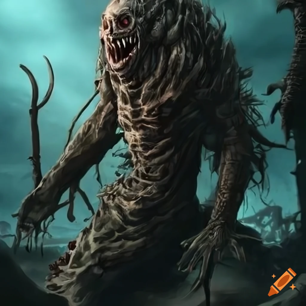 Post-apocalyptic monster creature on Craiyon