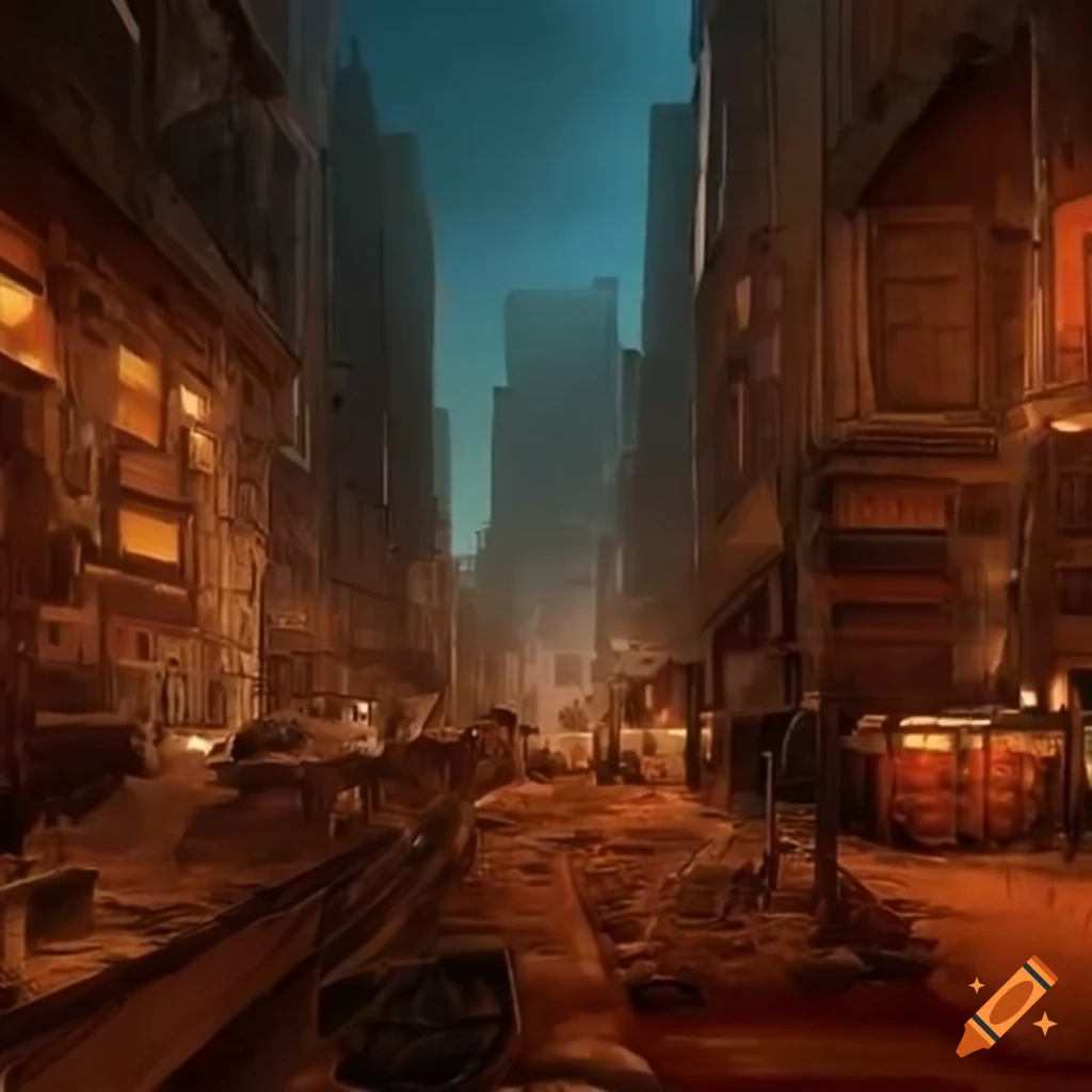 Hyper realistic dystopian city thriving in a desert landscape on Craiyon