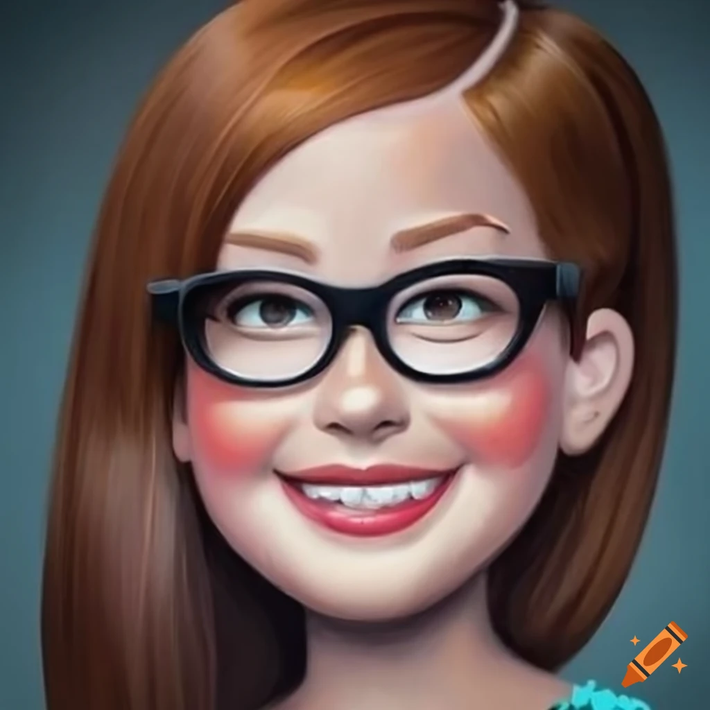 Detailed portrait of Mabel Pines in high-resolution 4K on Craiyon