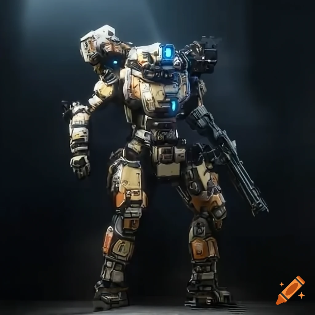 Titan from titanfall in action on Craiyon