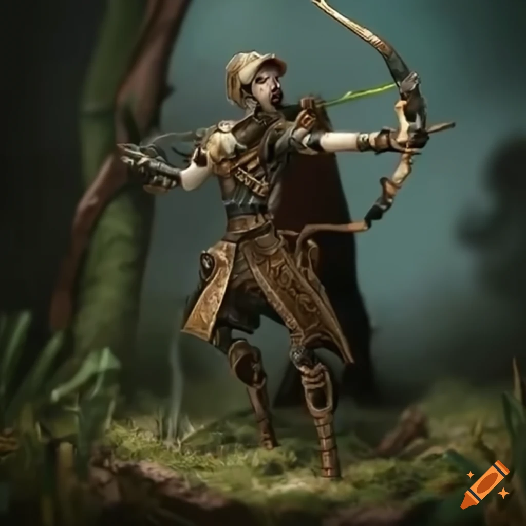 D&D Warforged Ranger Swarmkeeper using longbow and surrounded by ...