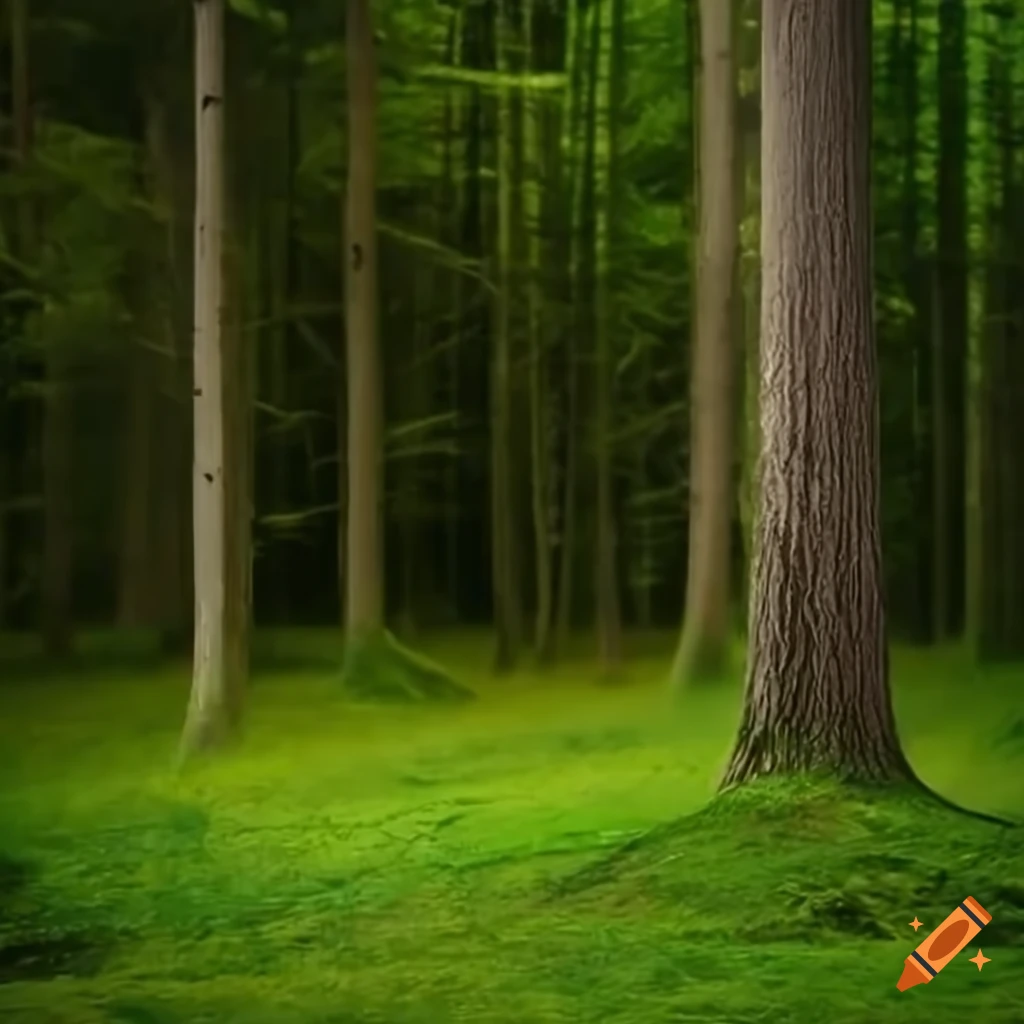 Calm forest scene on Craiyon