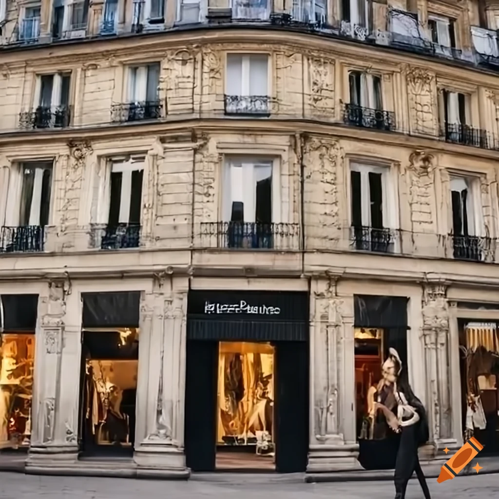 French fashion store front on Craiyon