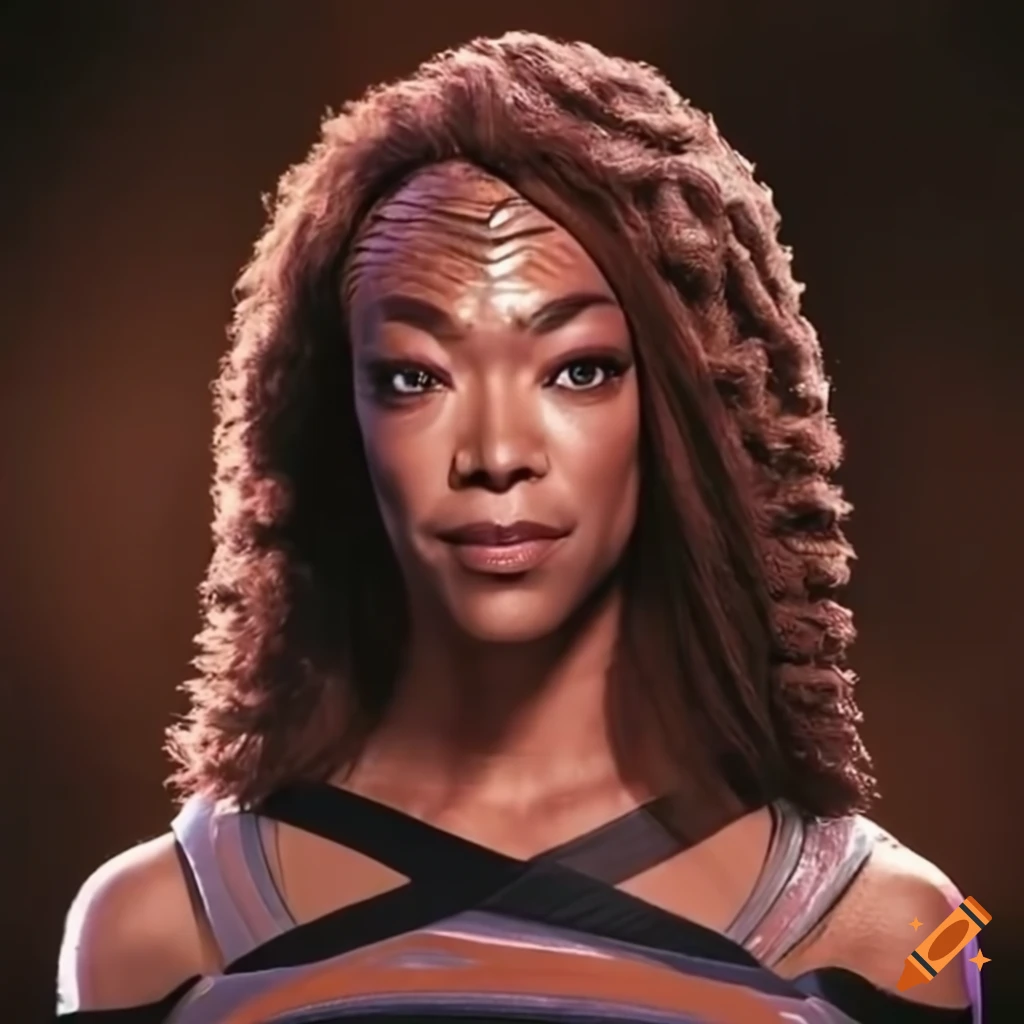 Sonequa Martin-Green in Klingon makeup from Star Trek on Craiyon