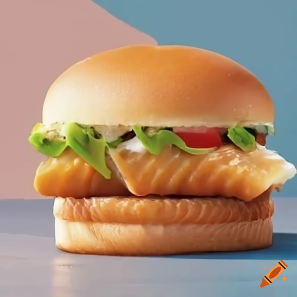 Juicy fish fillet with perfect bun on Craiyon