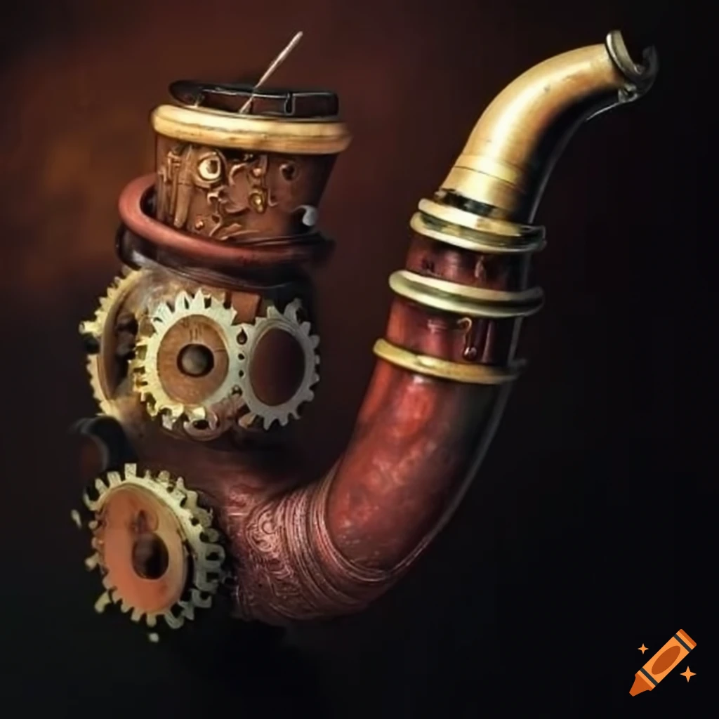 Steampunk pipe on Craiyon