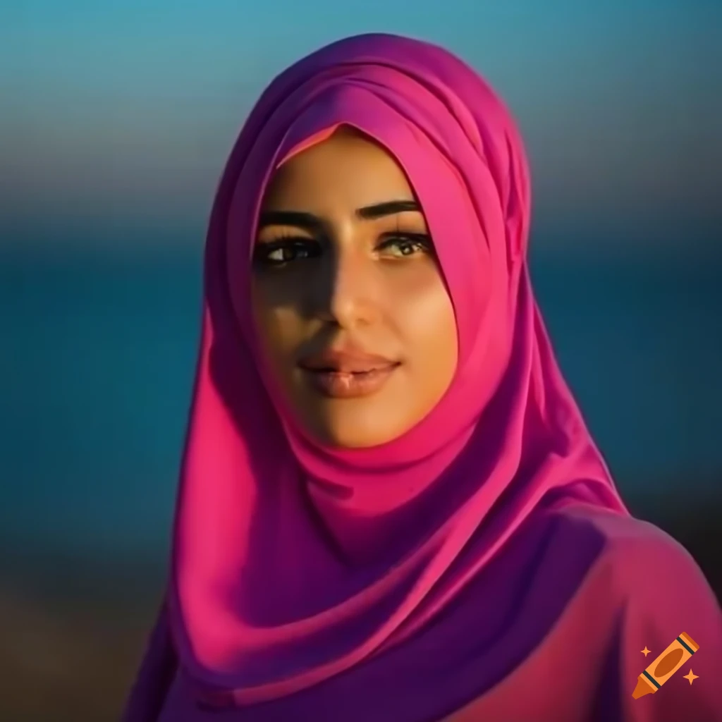 Young Palestinian woman in hijab showing compassion and resilience ...