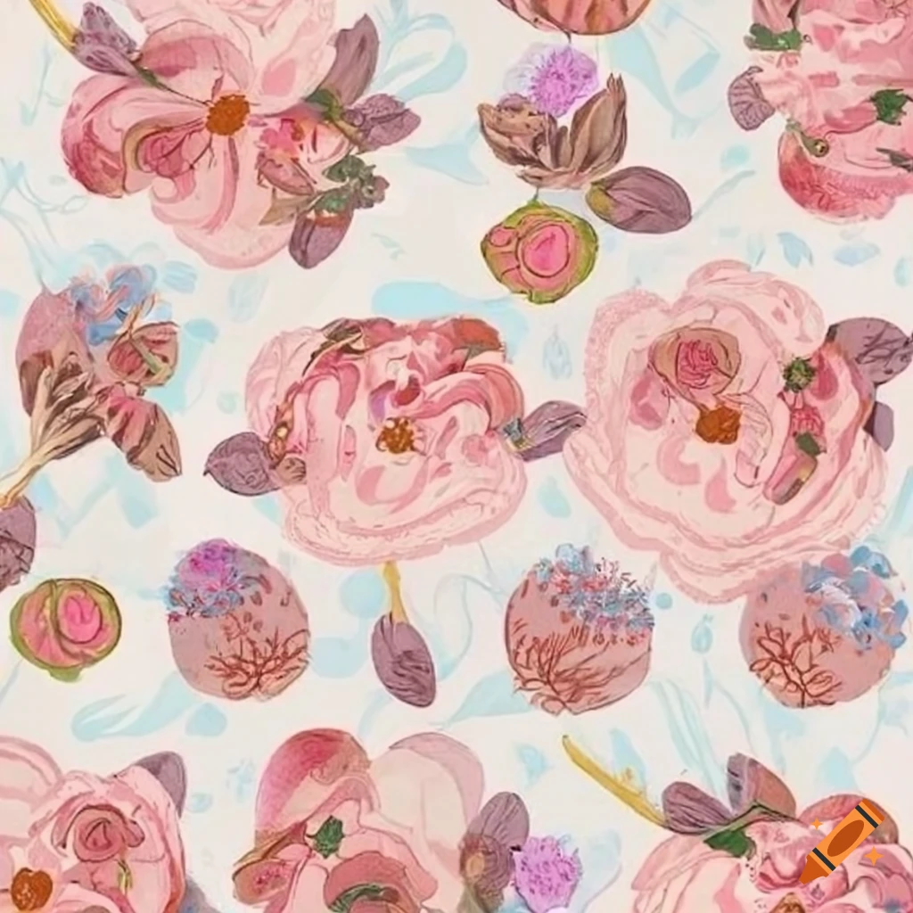 Coquette-inspired decorative pattern on Craiyon