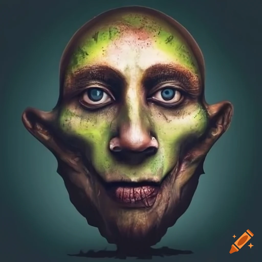 Tree with a menacing face on Craiyon