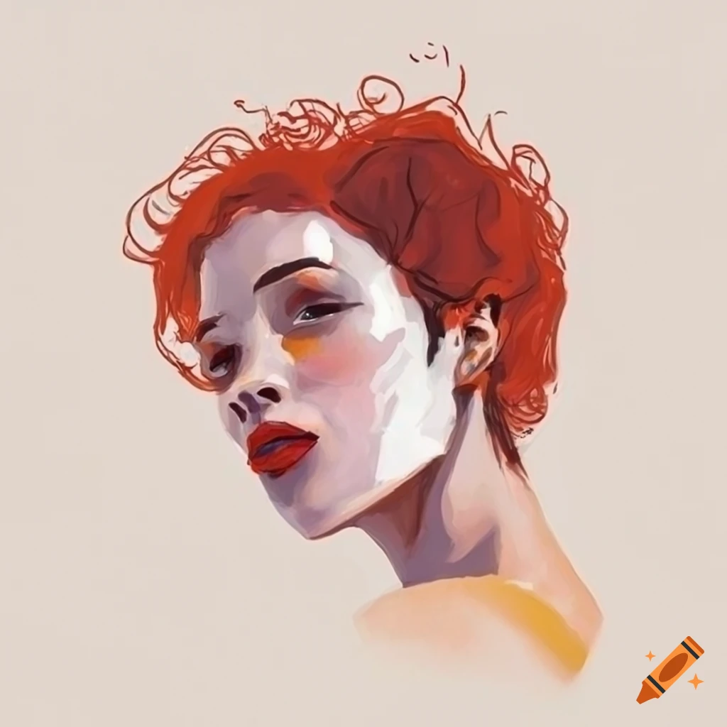 Linear portrait on Craiyon