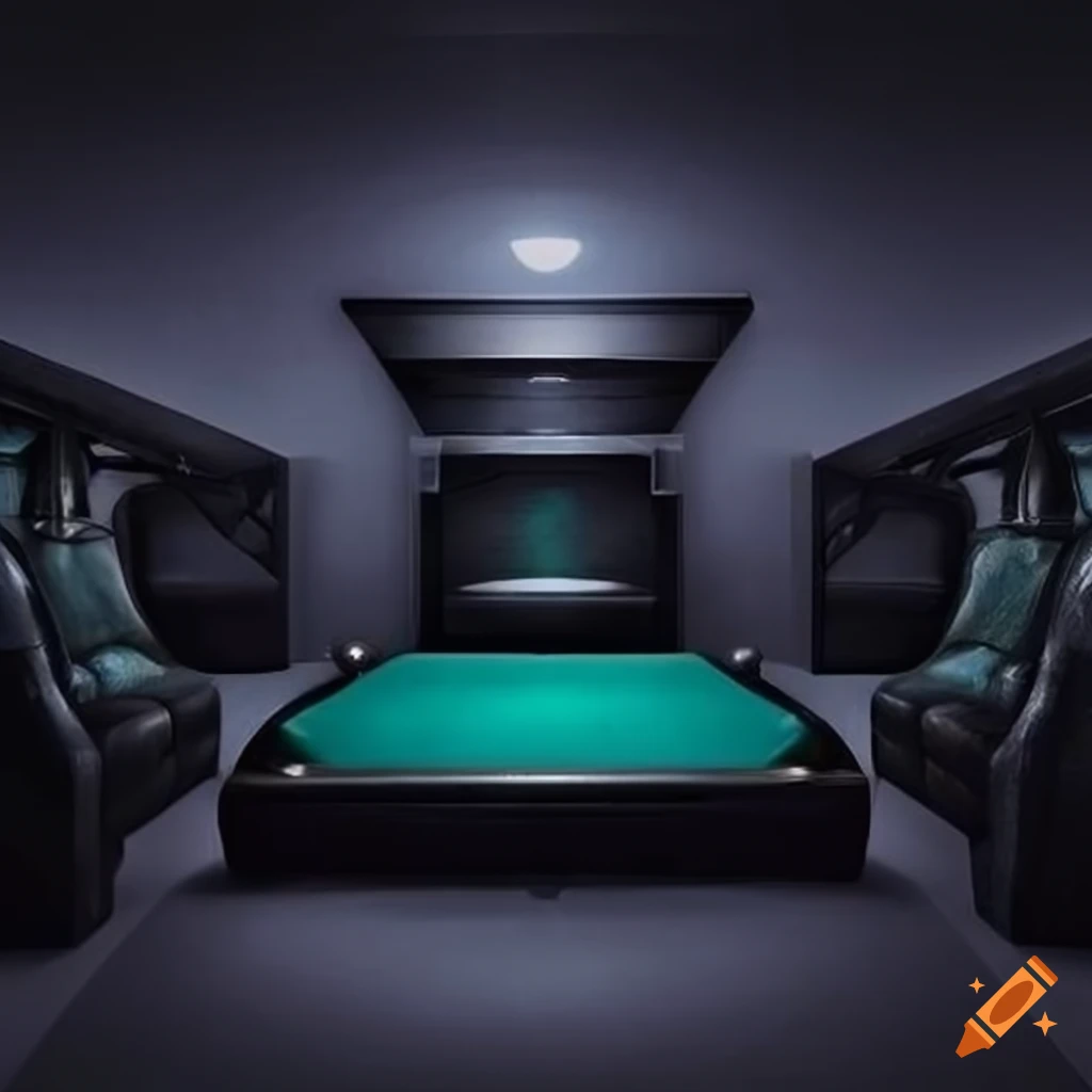 Game room in grey color scheme on Craiyon