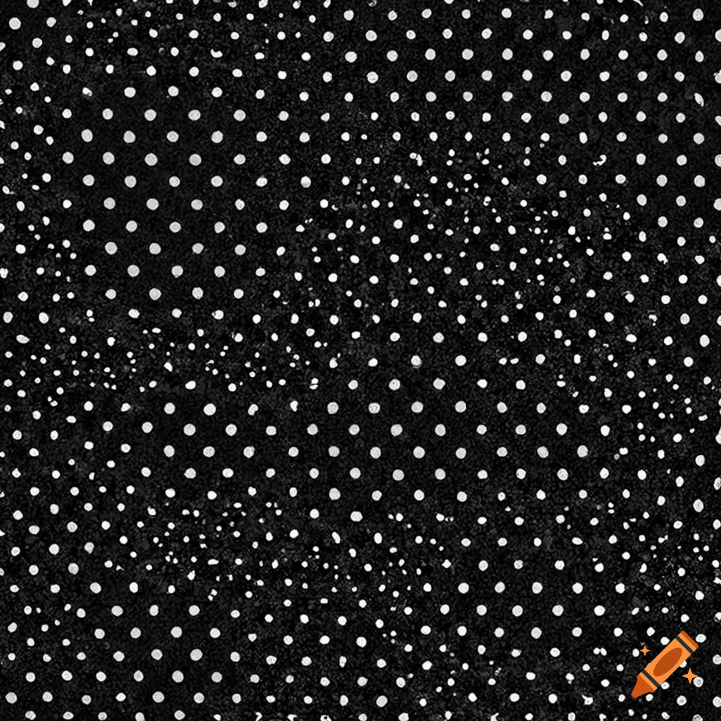 Pattern of 600 small black dots in black and white on Craiyon