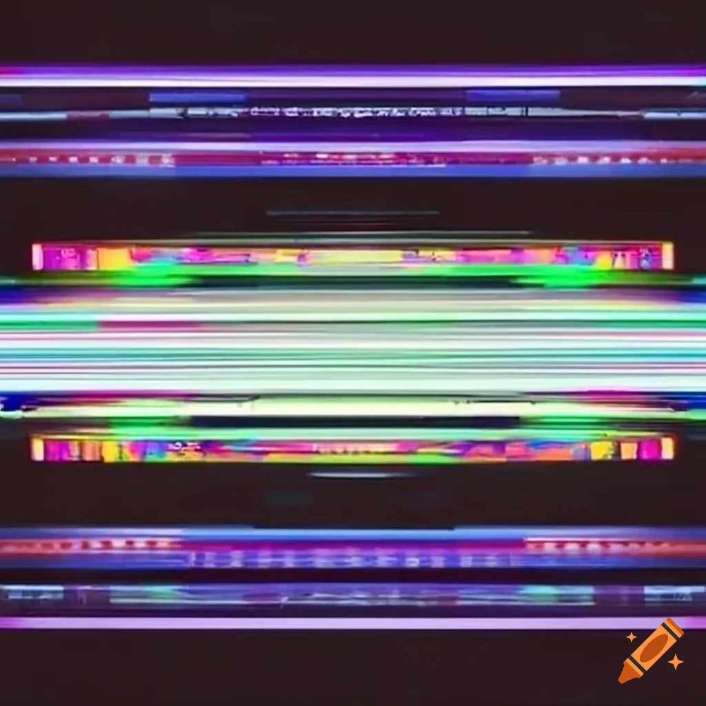 Vhs interference on black background on Craiyon